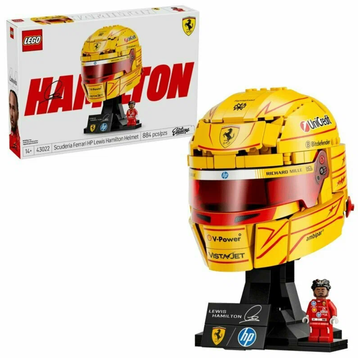 Конструктор LEGO Editions 43022 Scuderia Ferrari HP Lewis Hamilton Helmet Шлем Льюиса Хэмилтона