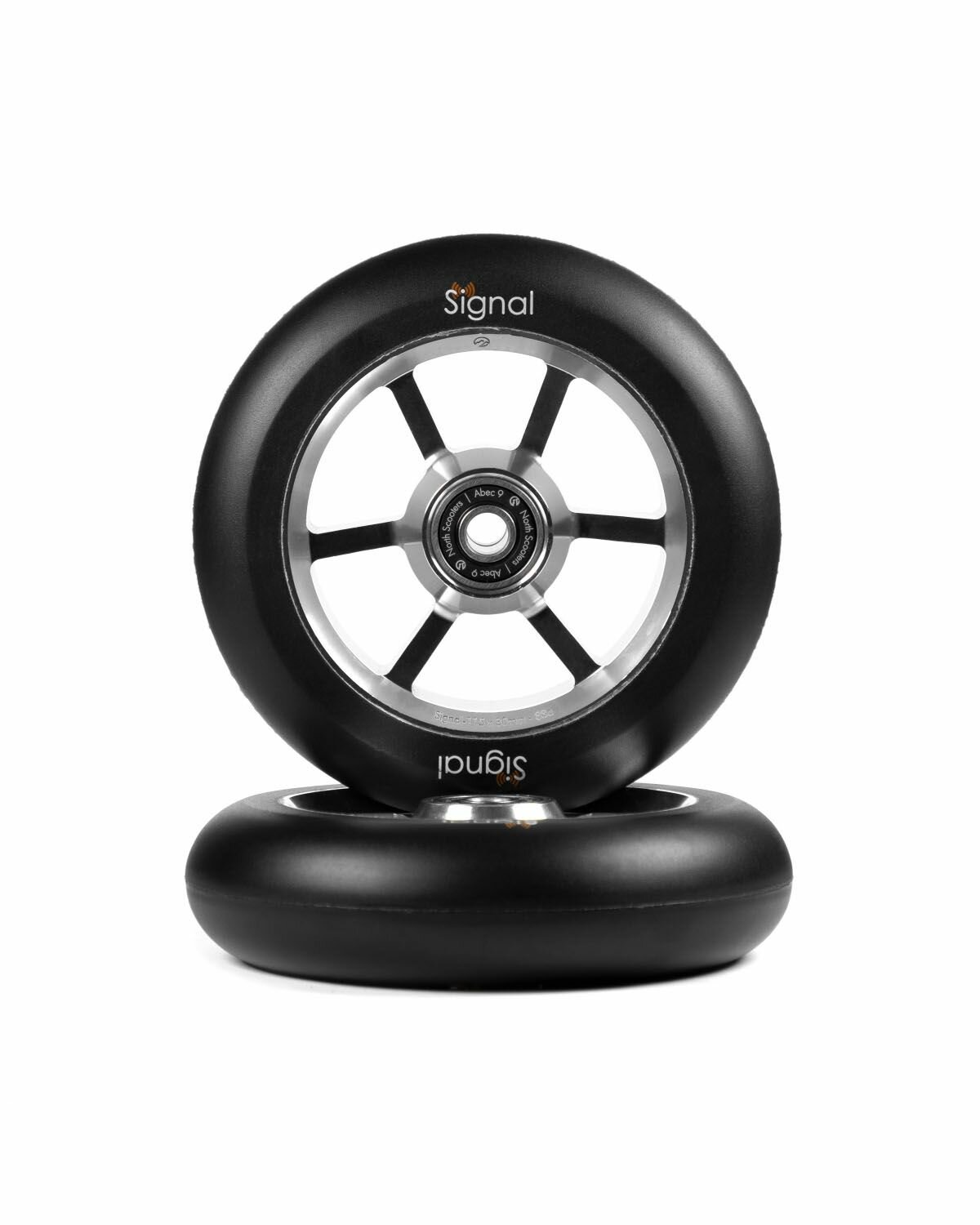 Колёса для самоката NORTH SCOOTERS Signal V3 Wheels 115x30mm 88A (2шт) Silver/Black Pu NEW
