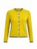 Кардиган CUDDLEUP Contrast-trim button-down cardigan, размер 44, ochre yellow