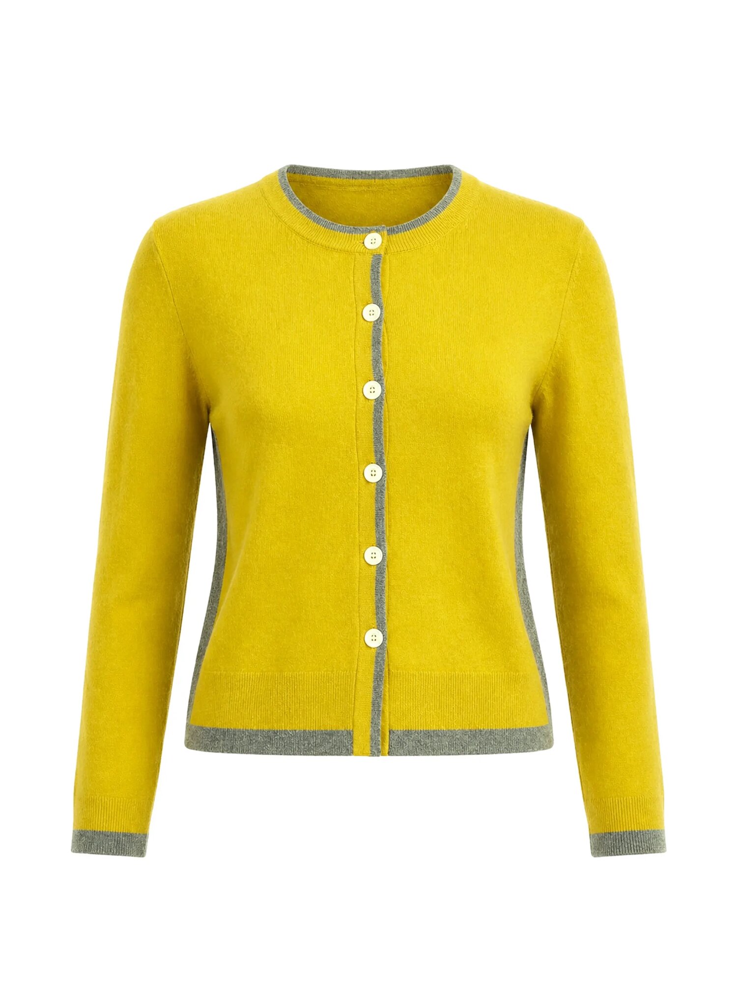 Кардиган Contrast-trim button-down cardigan