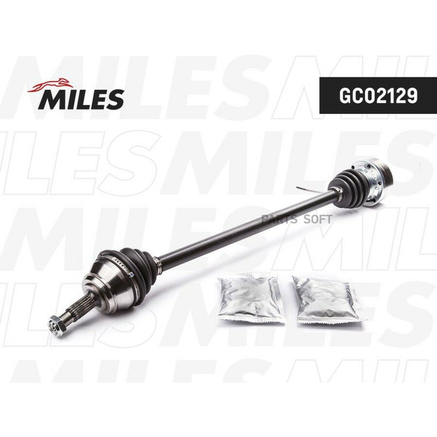 Привод в сборе VW GOLF III/PASSAT III-IV 1.6-2.0 прав. от официального дистрибьютора, MILES, артикул GC02129