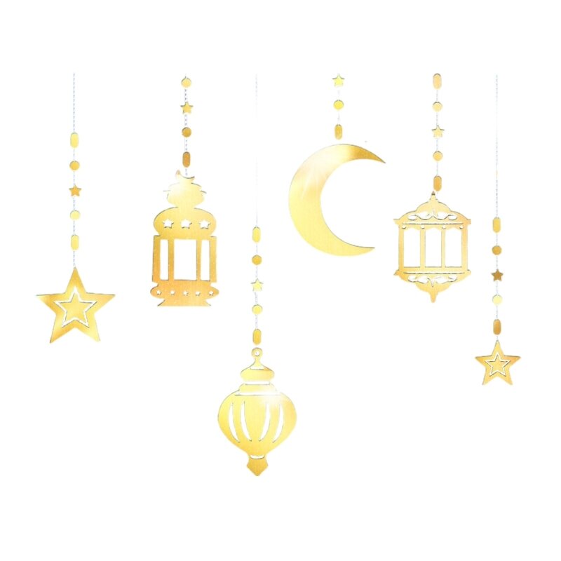 Pack of 6 Ramadans Decorative Streamers Muslims Party Hanging Garlands Banners