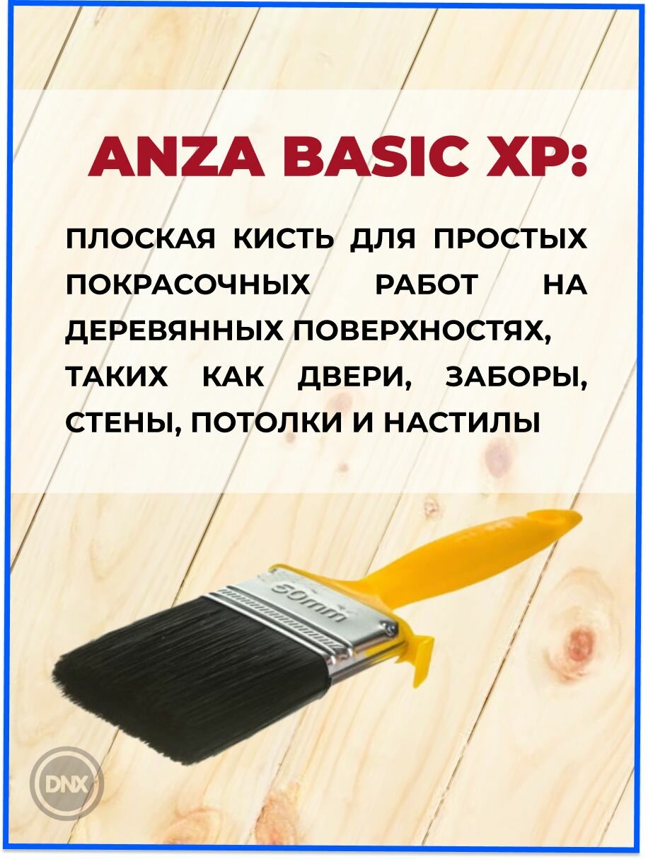Кисть малярная ANZA BASIC 50мм 147550 — фото 1