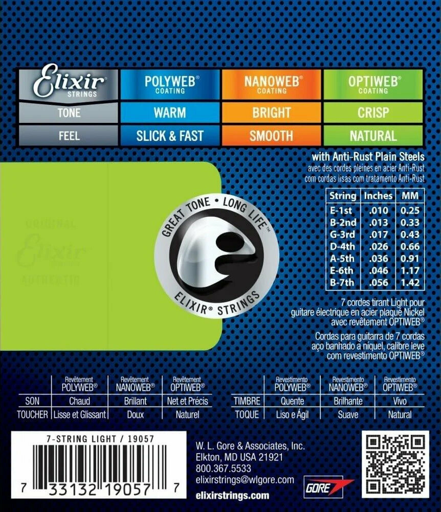 Струны для электрогитары Elixir OptiWeb 19027 9-46 — фото 1