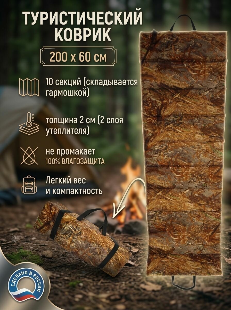 Коврик туристический складной походный каремат туристический тактический