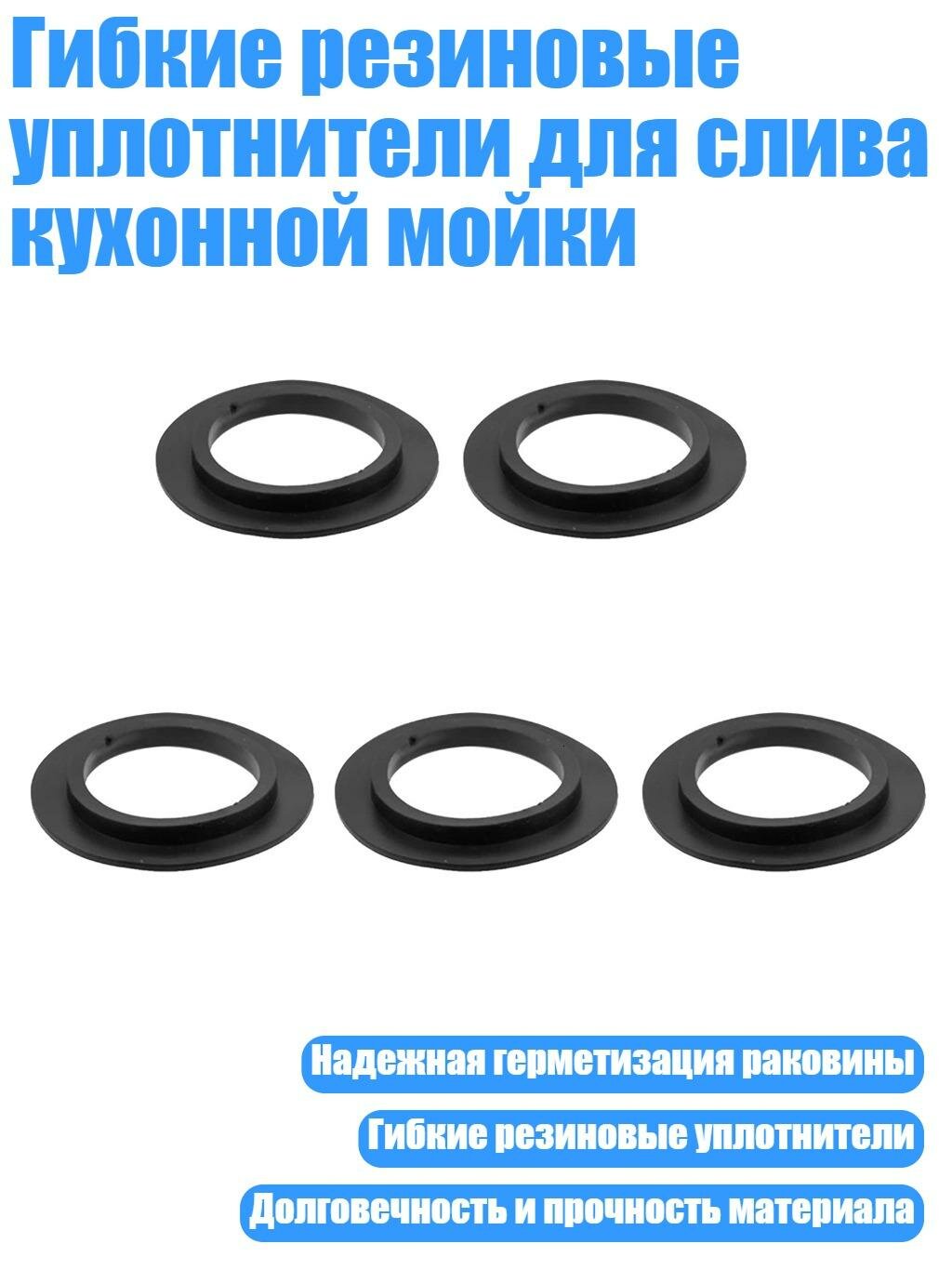 Гибкие резиновые уплотнители для слива кухонной мойки, B