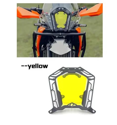 Навигационная система для мотоцикла KTM 390 Adventure / X 390ADV/X, защита фар Желтый, Yellow