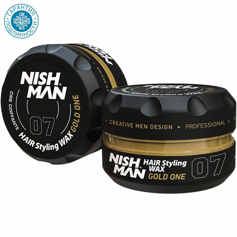 Nishman Воск для волос 07 Gold One с ароматом парфюма One Million, 150 мл