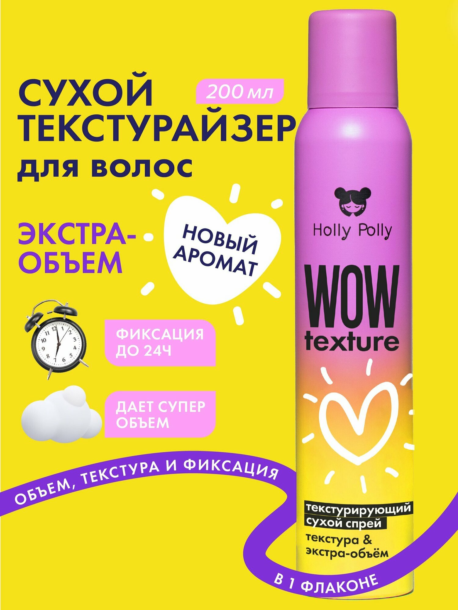 Текстурирующий сухой спрей текстурайзер WOW TEXTURE, 200 мл