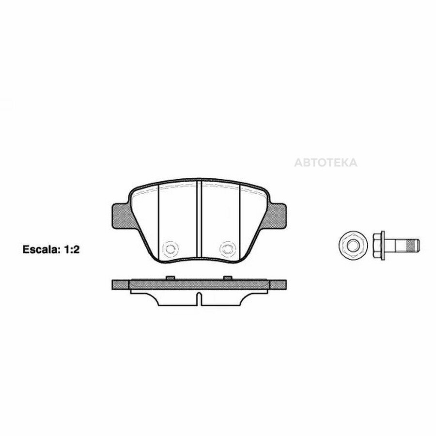 Колодки торм. зад. REMSA 142000 AUDI A3, SKODA Yeti 1.2 TSI, 1.8 TSI, 2.0 TDI 05/09->