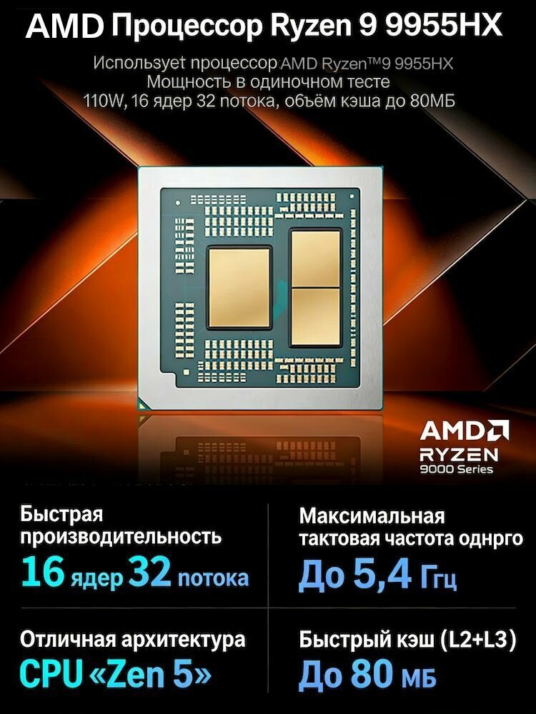 Игровой ноутбук MECHREVO JiaoLong 16Pro, R9-9955HX, RTX5060, 16ГБ/2ТБ, Русская раскладка — фото 1