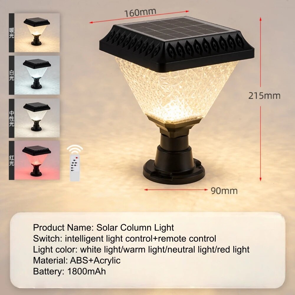 Солнечный столбчатый светильник SAIFENLAN Column Cap Lamp