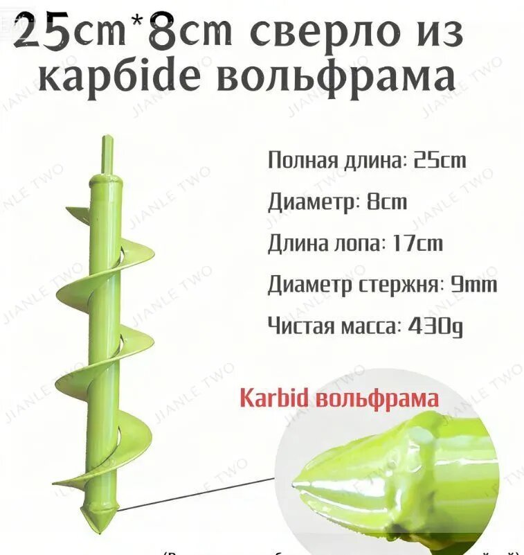 Шнек для мотобура 250 мм Electrolite