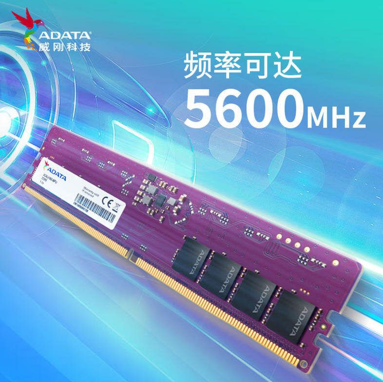 Оперативная память ADATA DDR5 5600 для настольных ПК, яркая и красочная, высокая производительность, высокая совместимость, высокая частота, одноканальный модуль.