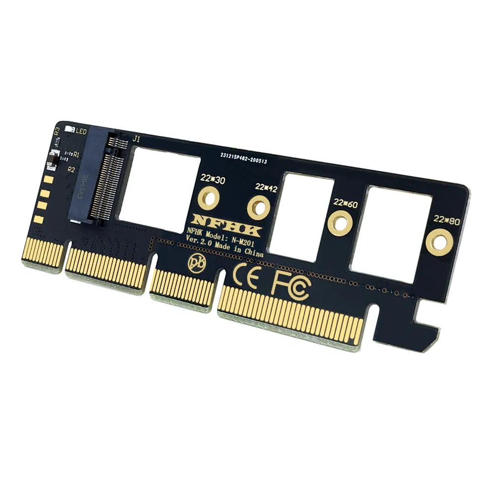 Карта расширения M.2 NVME SSD на PCIE 3,0 X16/X8/X4 Desktop Адаптер карты Поддержка 2230 2242 2260 2280 Размер