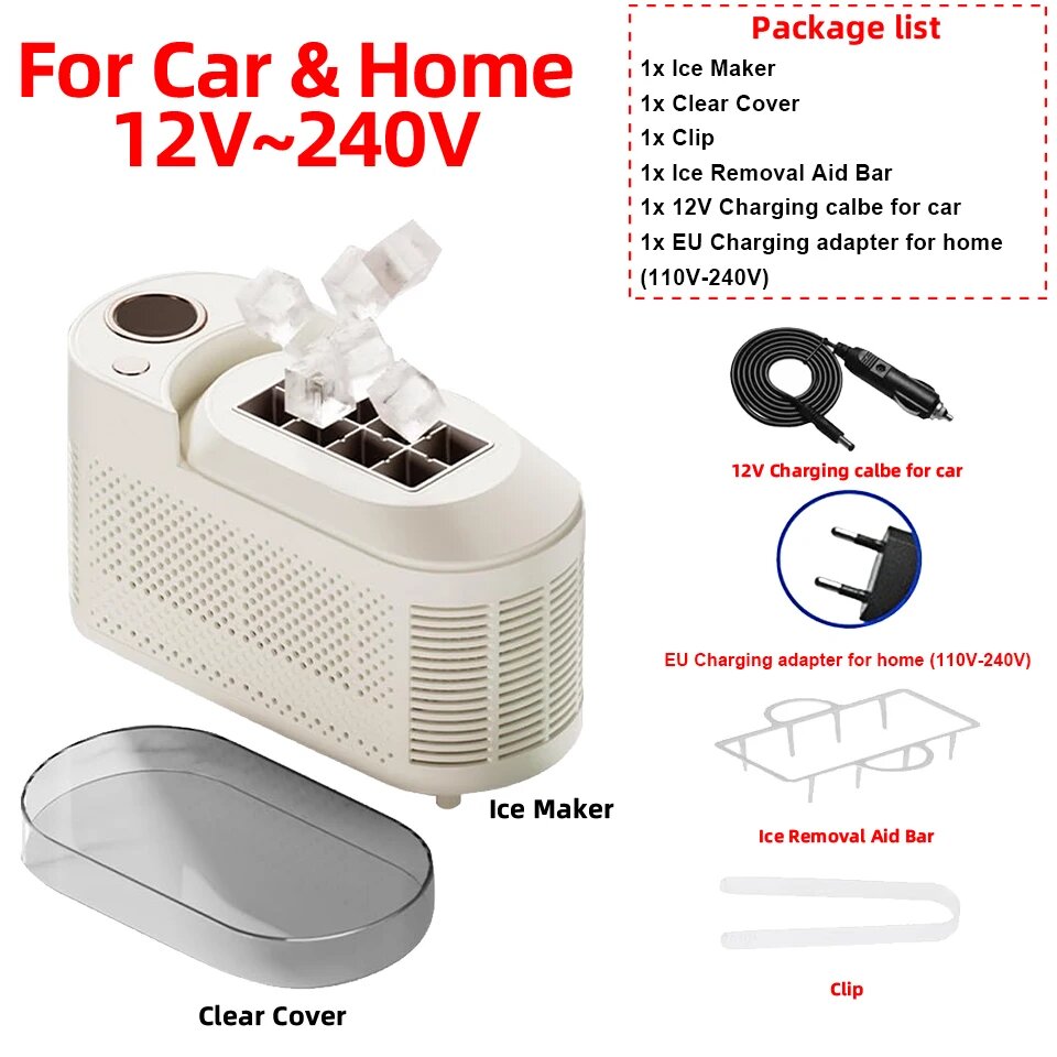 Мини-ледогенератор E-ACE 12В/240В для авто и дома