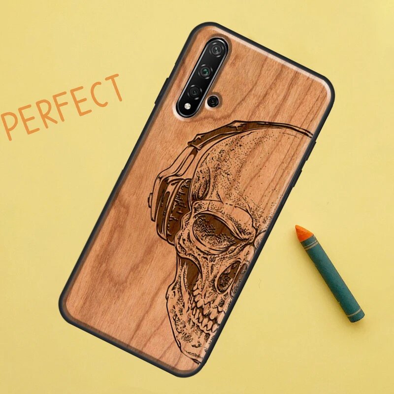 Чехол Tree Rose Skull Cactus Wood для Huawei Nova 12s 11i 7i 8i 12i Y73 Y70 Y90 Y60 Y72 Y61 Y91 9 10 SE P40 Lite P30 Pro