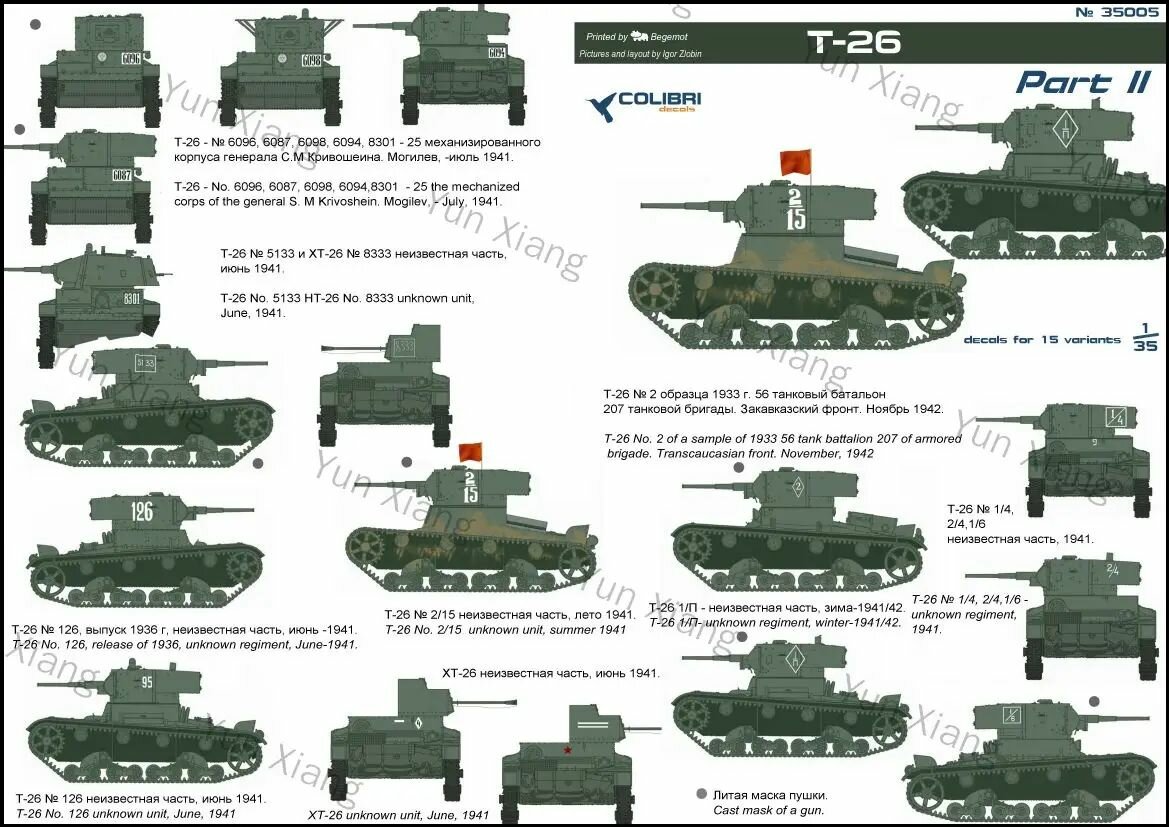Декаль 1/35 Т-26 Part II (Colibri Decals)