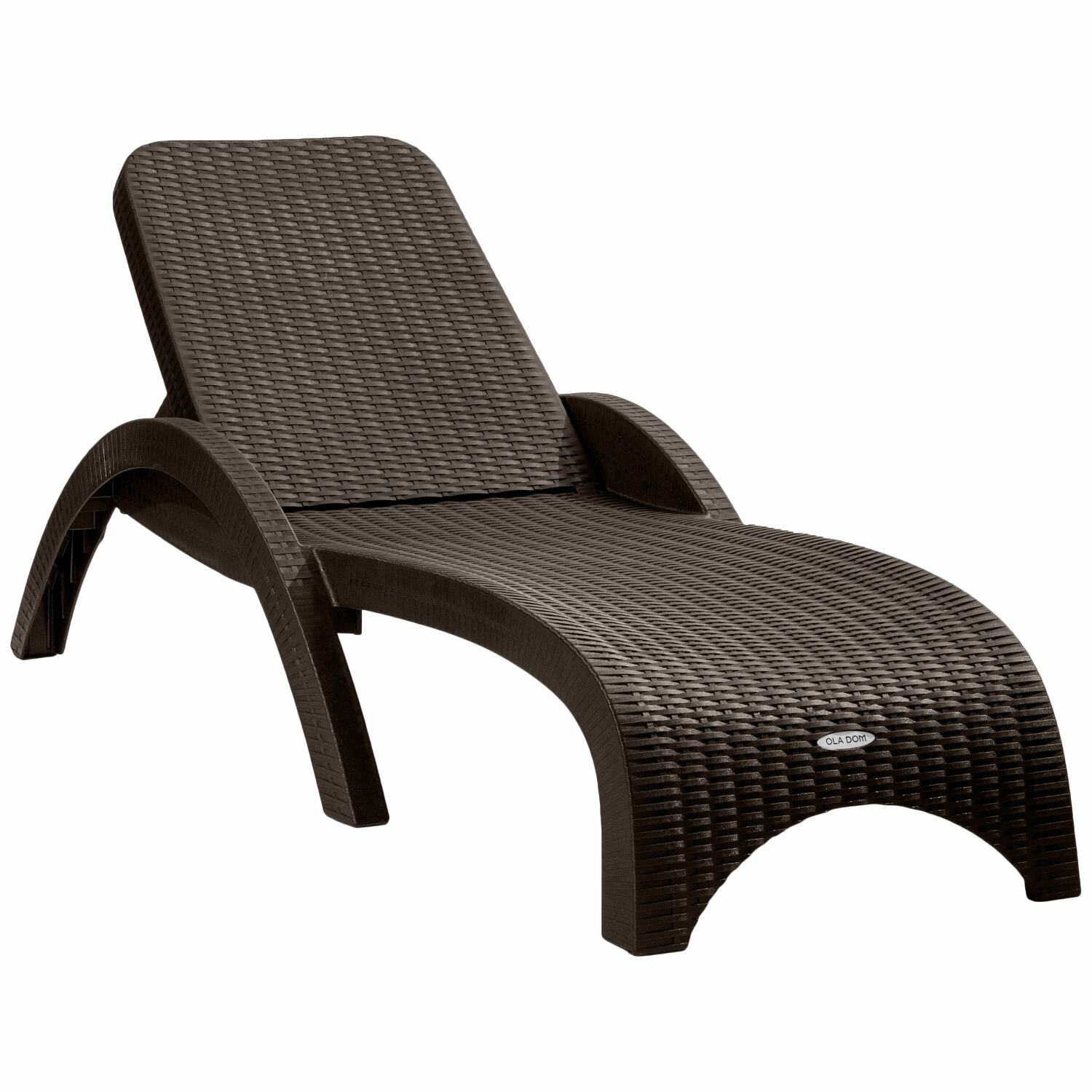 Шезлонг OLA DOM Rattan, коричневый 187х73х44см, 13,5кг