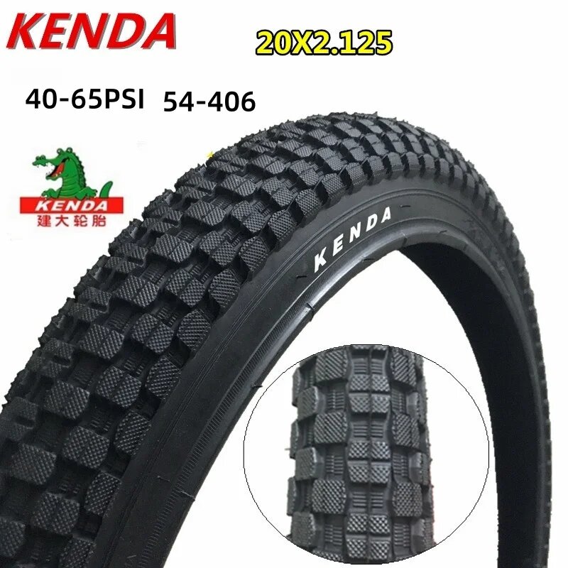 Оригинальная шина Kenda 20 дюймов для BMX Черный, KD20X2.125 K905