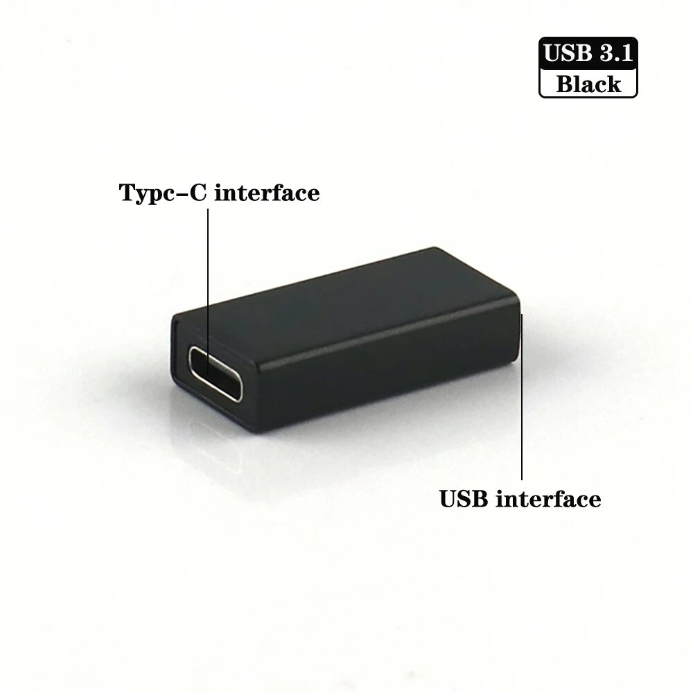 Адаптер USB 3.1 Type-C черный, 3 шт.
