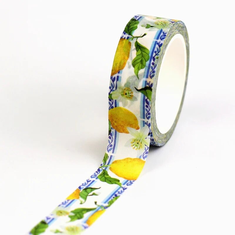 Декоративная лента Washi Tape, Цвет: NO.2053, лимоны