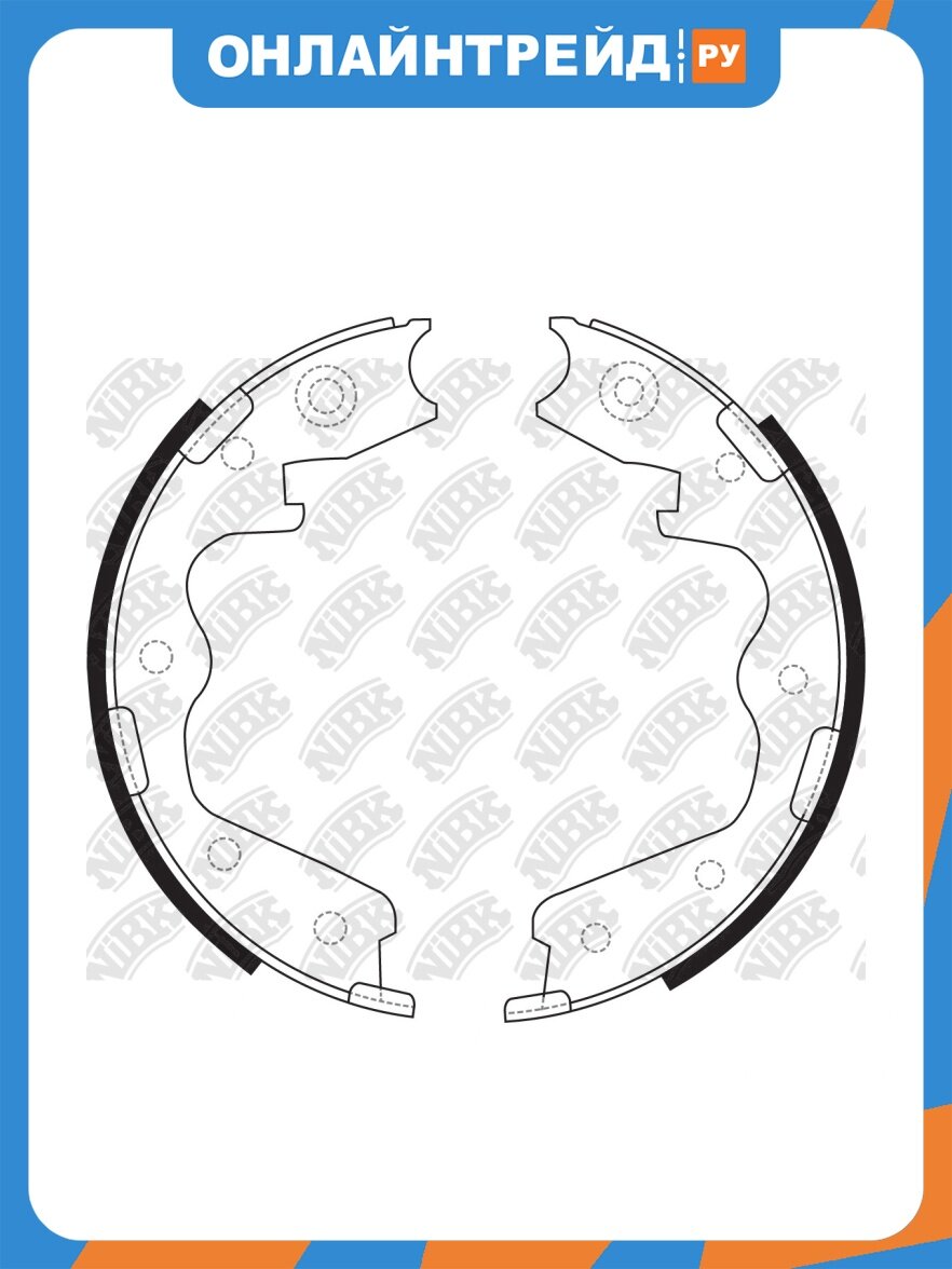 Колодки тормозные барабанные Nibk FN0698, 4 шт