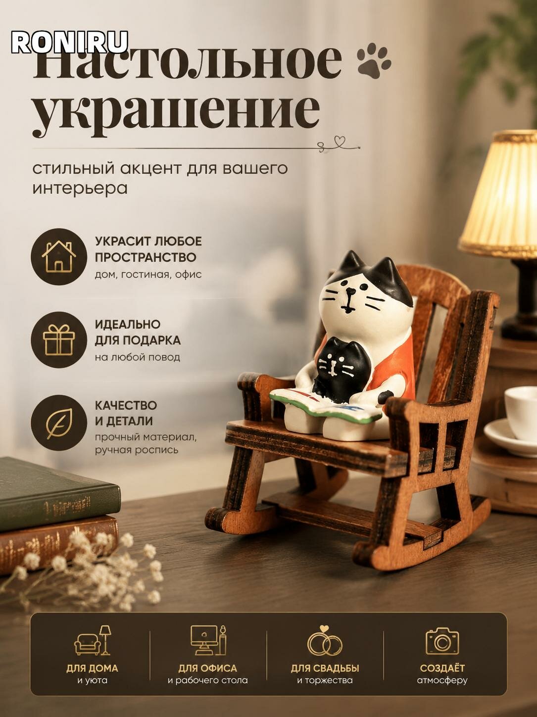Настольное украшение, стильный акцент для дома, гостиной, офиса и свадебного декора, универсальный дизайн, подходит в подарок