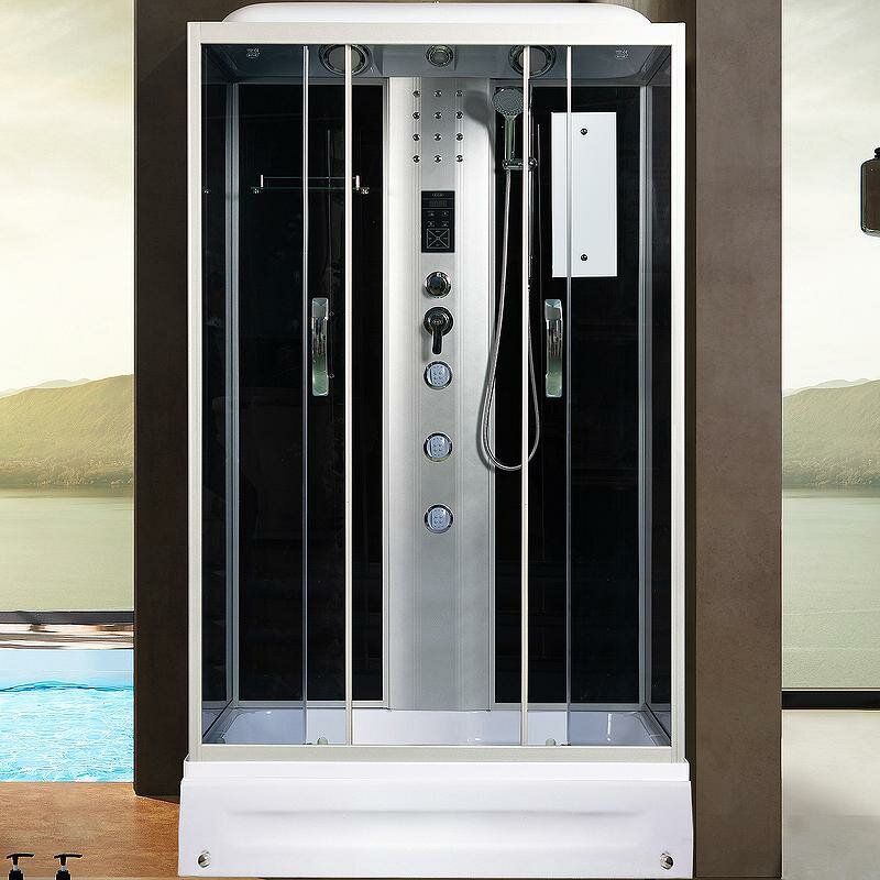 Душевая кабина River Sena 120x80 10000001451 профиль хром, с гидромассажом