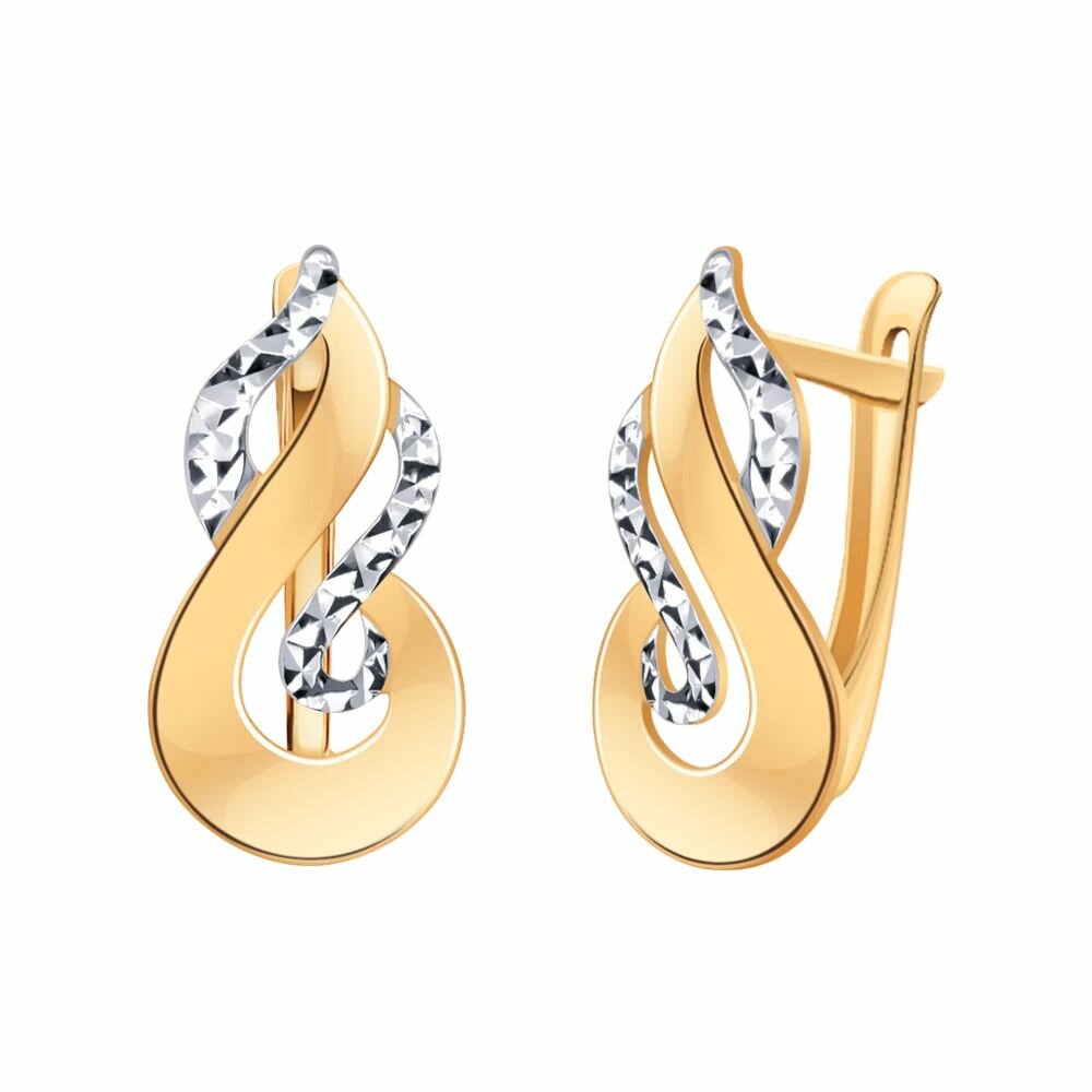 Серьги, золото, 585 проба
