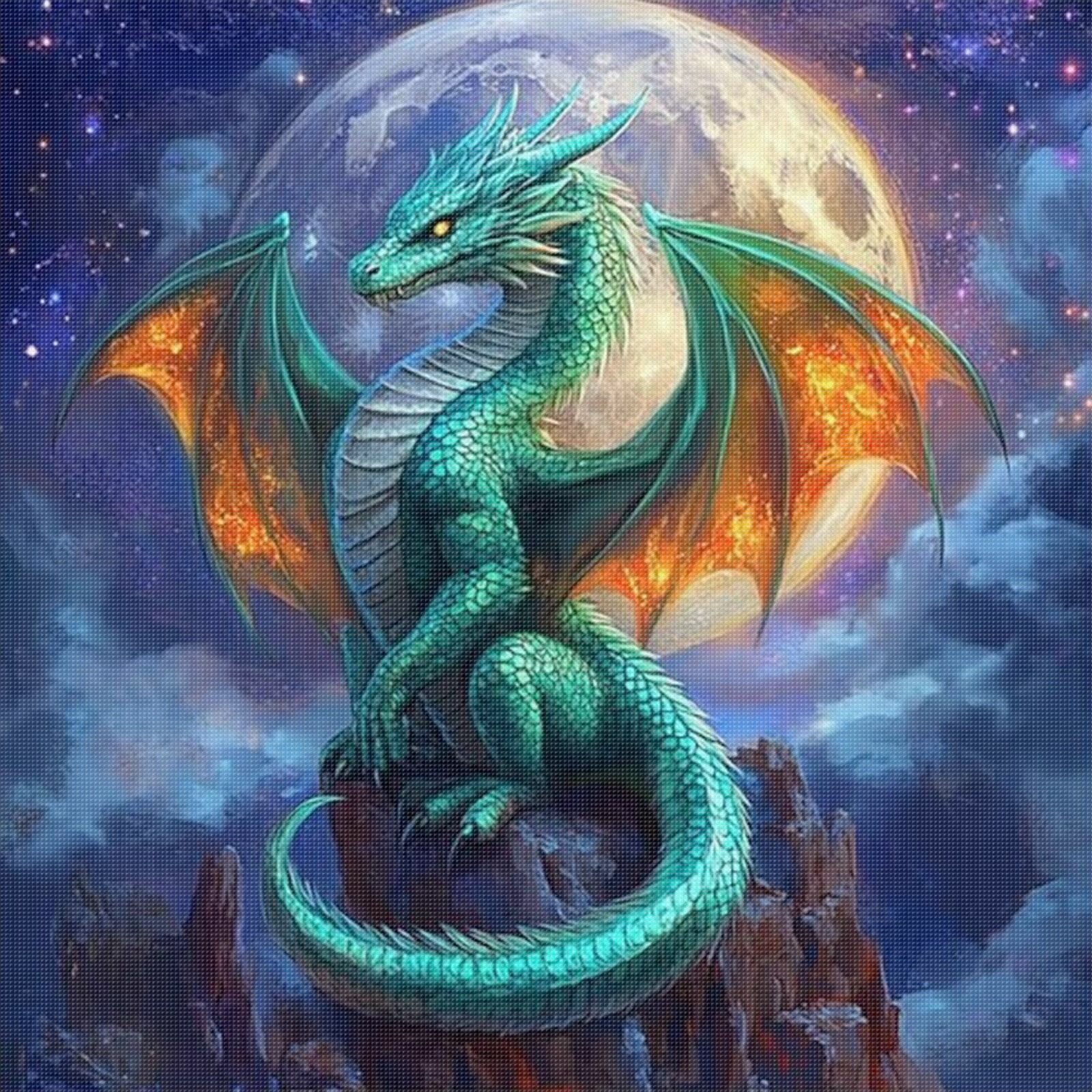 Крестиковый набор Dragon A на хлопковой канве 11CT, 40 40 см, с готовым рисунком
