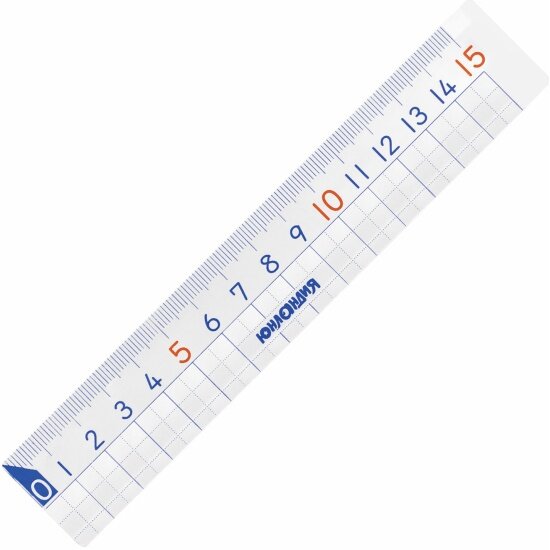 Линейка Юнландия пластик 15 см "школьная", прозрачная, европодвес, 210734