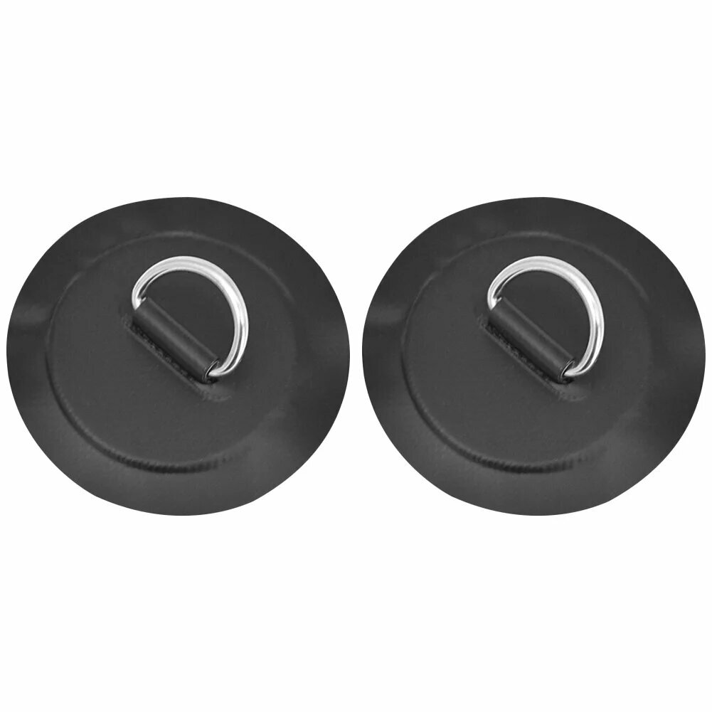 Нашивка D-образное кольцо из ПВХ 8см 2PCS black