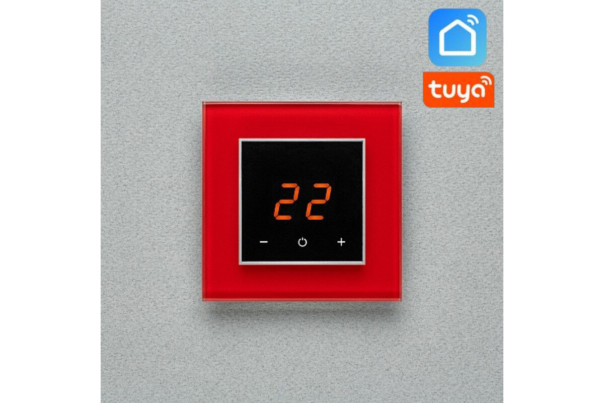 Терморегулятор Aura ORTO WiFi 1586 Red Luminous (светящийся красный) умный дом Tuya