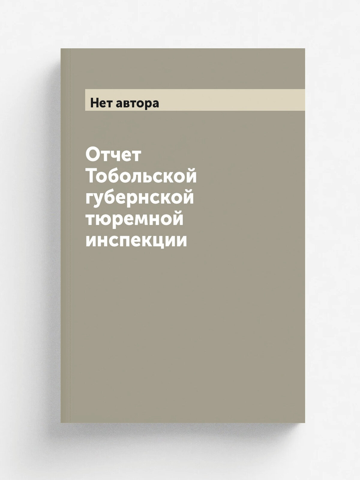 Отчет Тобольской губернской тюремной инспекции