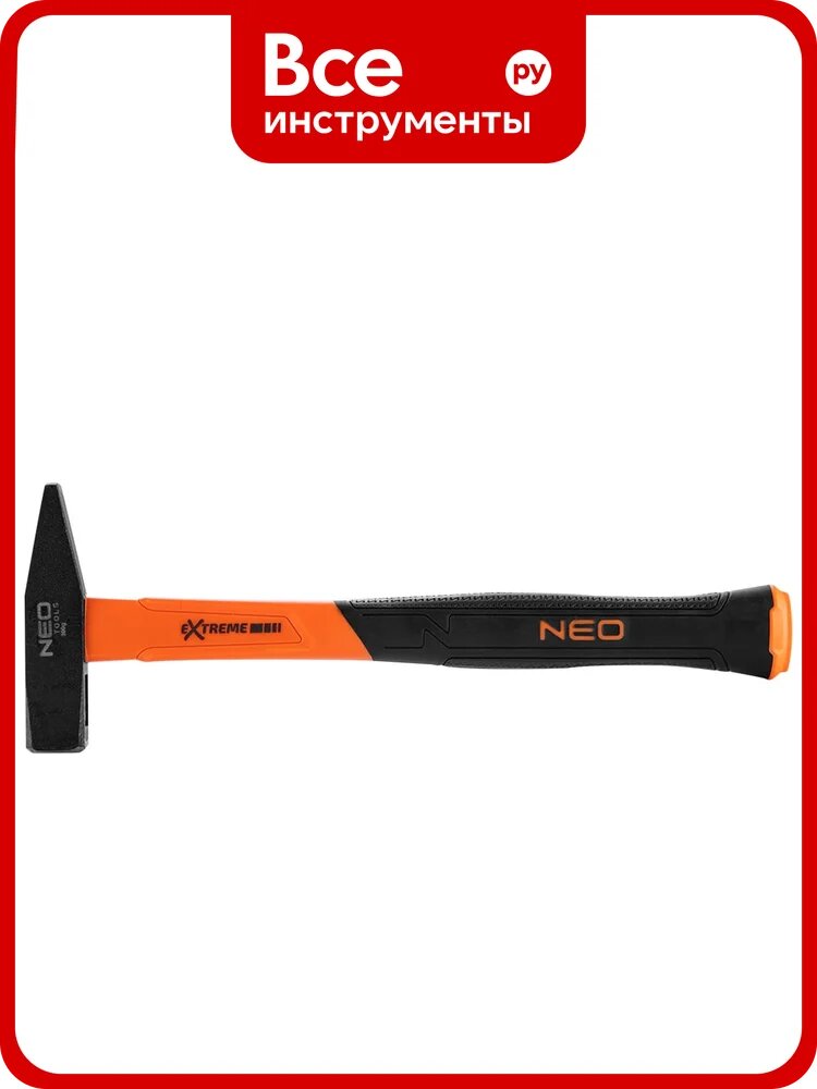Столярный молоток NEO Tools 300 г, рукоятка из стекловолокна 25-143