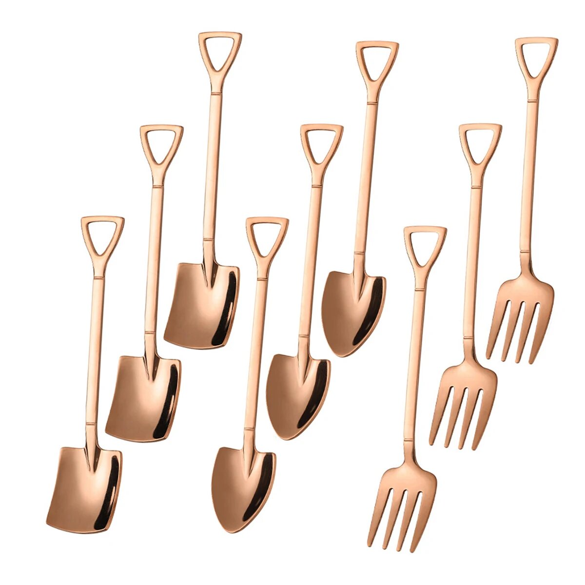Набор лопаток-вилок Rose gold, 9 шт.