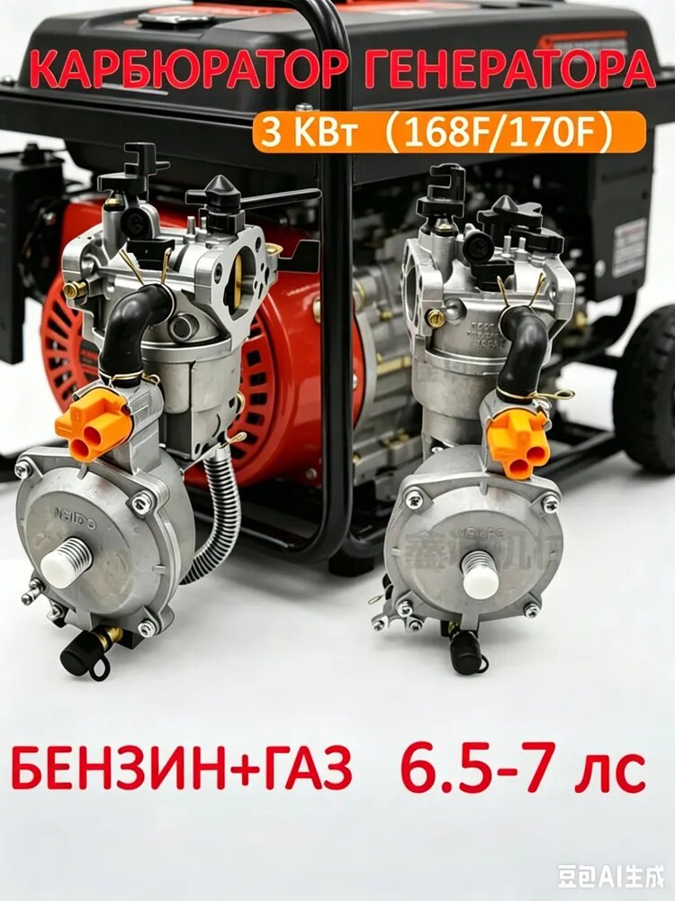 Карбюратор газ-бензин для генератора 3 кВт 168F/170F