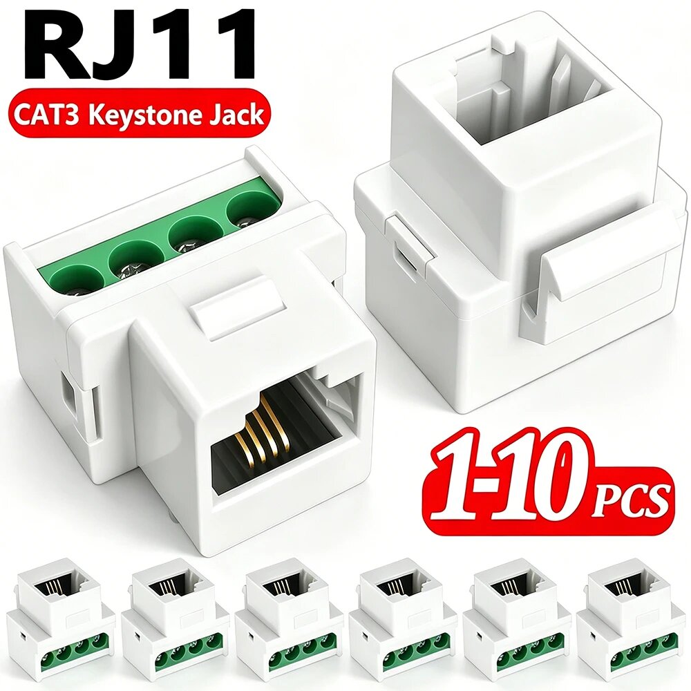 RJ11 разъем CAT3, 1PCS — фото 1