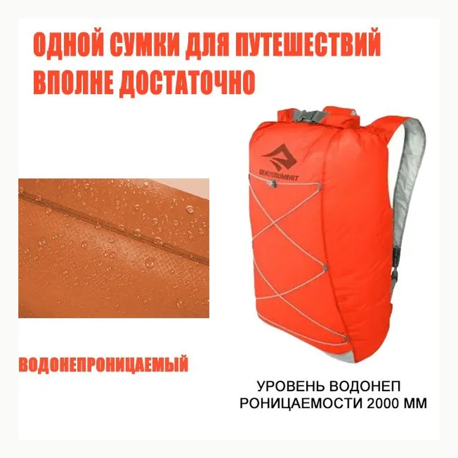 Sea to Summit Ultra-Sil Dry Daypack Рюкзак сверхлегкий водонепроницаемый 22 л 110 г
