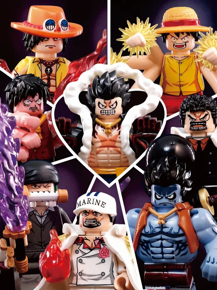 Аниме фигурки Ван Пис(One Piece)/Набор игрушек минифигурки 8 шт/Коллекционные фигурки