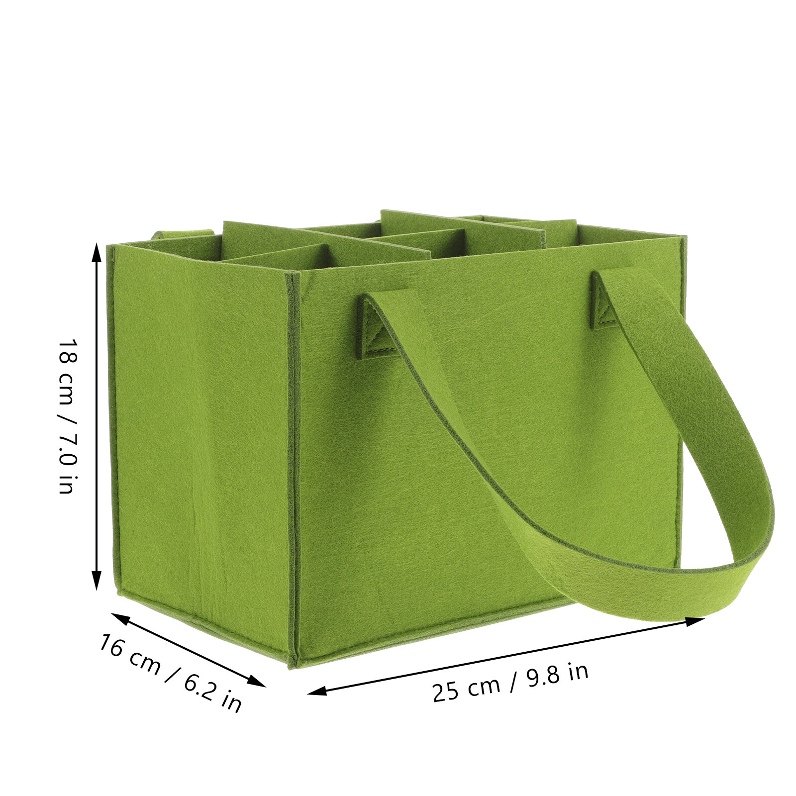 Переносной Чехол Для Бутылки Из Фетра Зеленый 25X18CM Подарок Друзьям И Родным