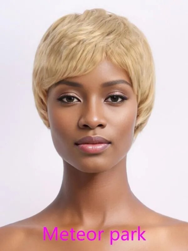 Парик женские коротких золотой коричневый , парик золотой