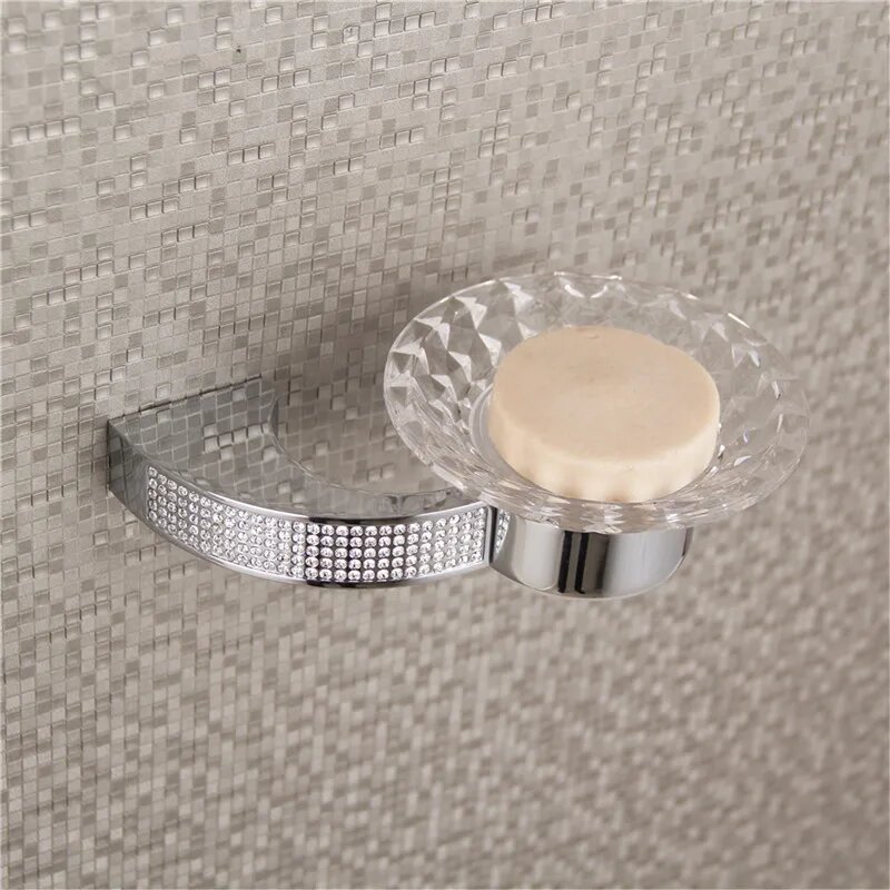 Набор аксессуаров для ванной AODEYI, цинковый сплав, золото/хром Chrome Soap Dish