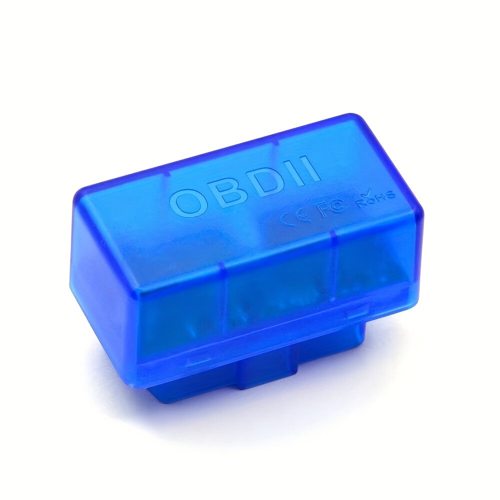 ELM327 Mini V2.1 OBD-II автомобильный диагностический сканер, совместим с Android/Windows, тестер выбросов, чтение ошибок в реальном времени, без внешнего питания, синий