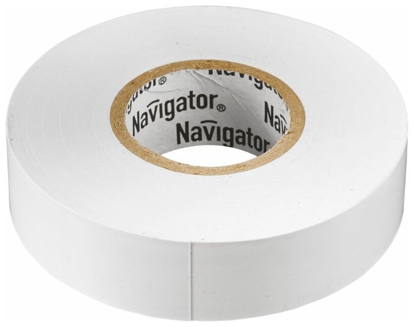 Изолента ПВХ 19мм (рул.20м) бел. NIT-A19-20/WH Navigator 71109