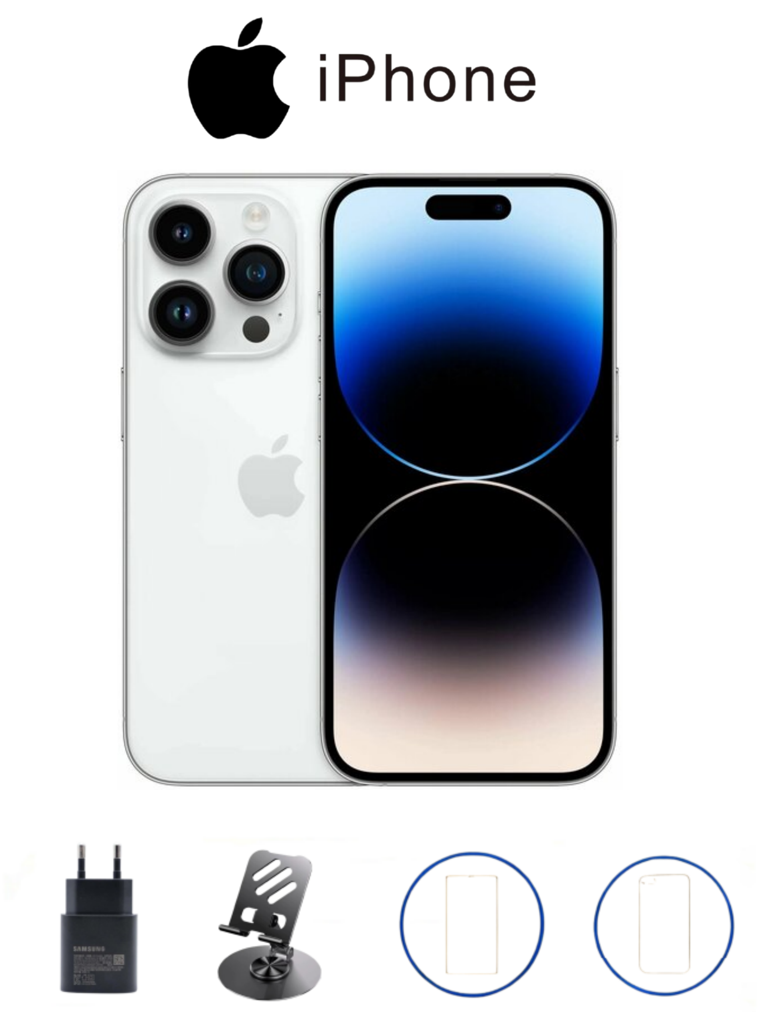 Смартфон Apple iPhone 14 Pro Max, 48 МП, OLED, 6.7", 256ГБ, серебристый
