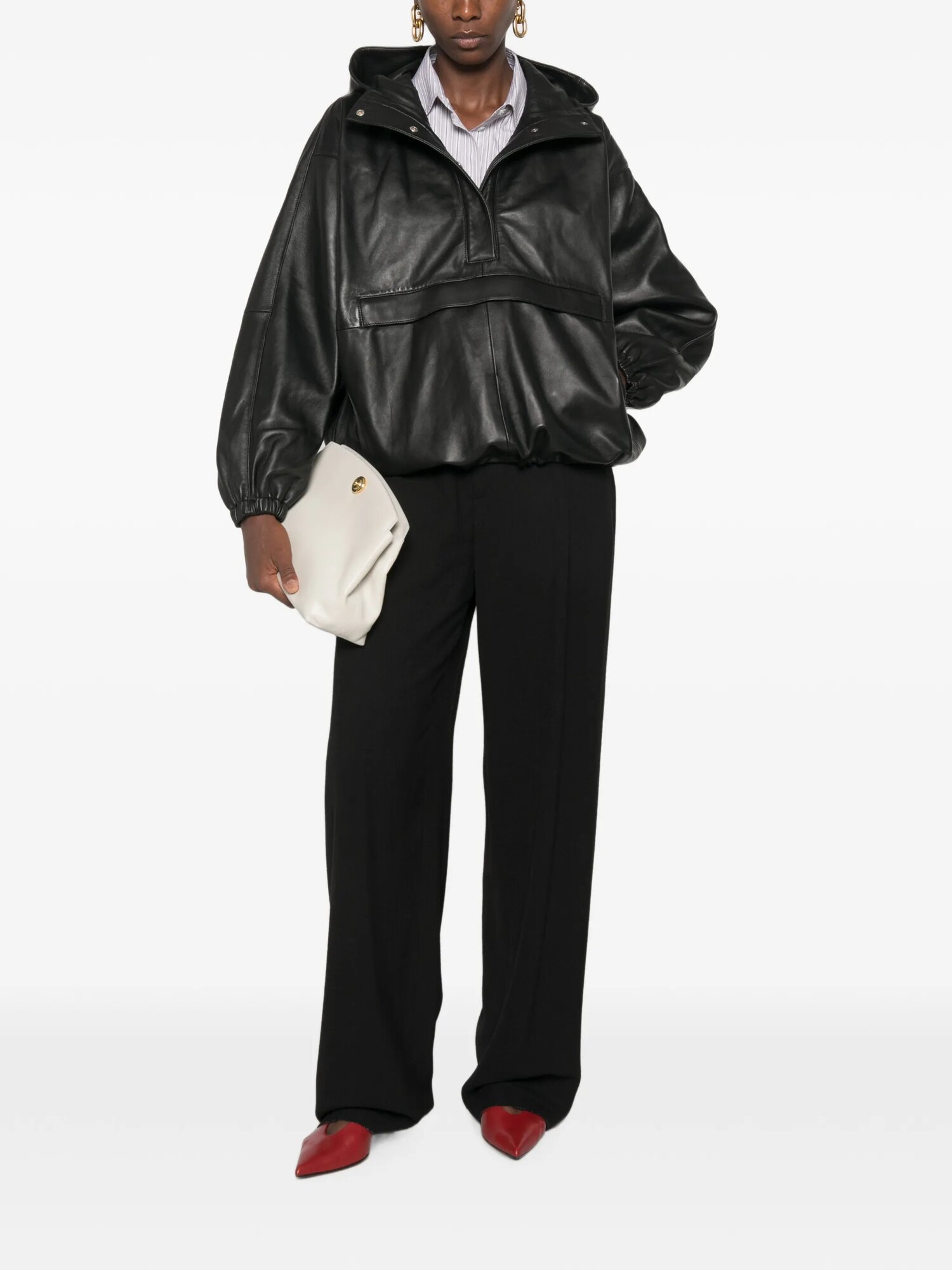 Куртка ROHE Hooded leather jacket, размер 42 — фото 1