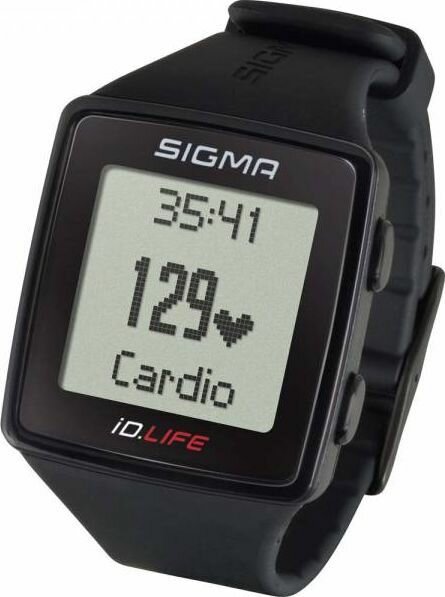Спортивные часы SIGMA ID.LIFE BLACK встр. пульсометр, шагомер, трекер активности