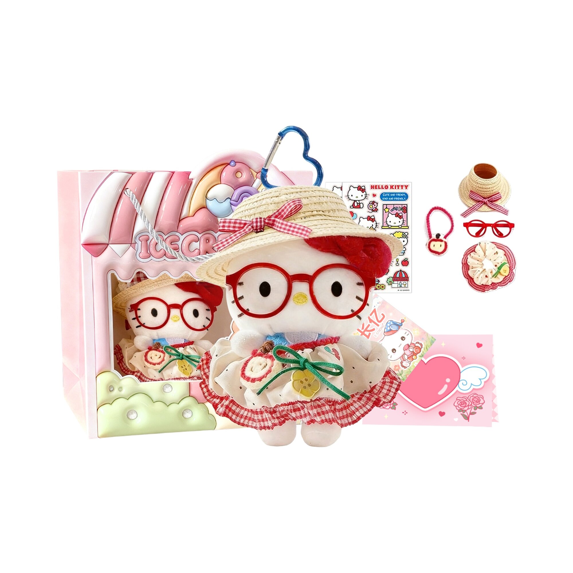 E-STRONG Hello Kitty кукла аксессуары для кукол романтическое признание в общежитии плюшевые брелки 10 см